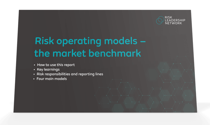 Risk operating models – the market benchmark
