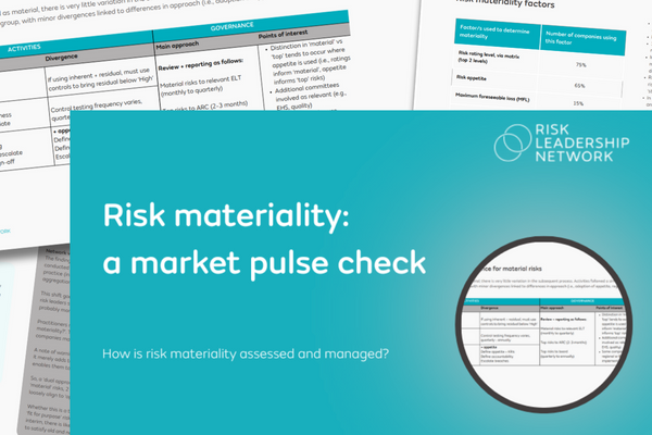 Meeting request | risk materiality benchmark