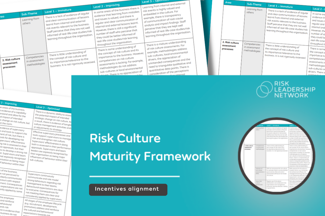 Download | Risk Culture Maturity Framework | Incentives alignment
